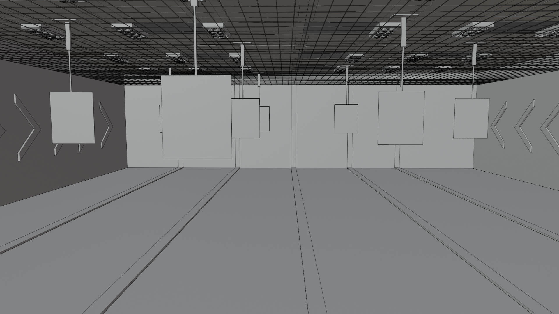 Shooting Range Interiors - 3D Model by militarymodels99