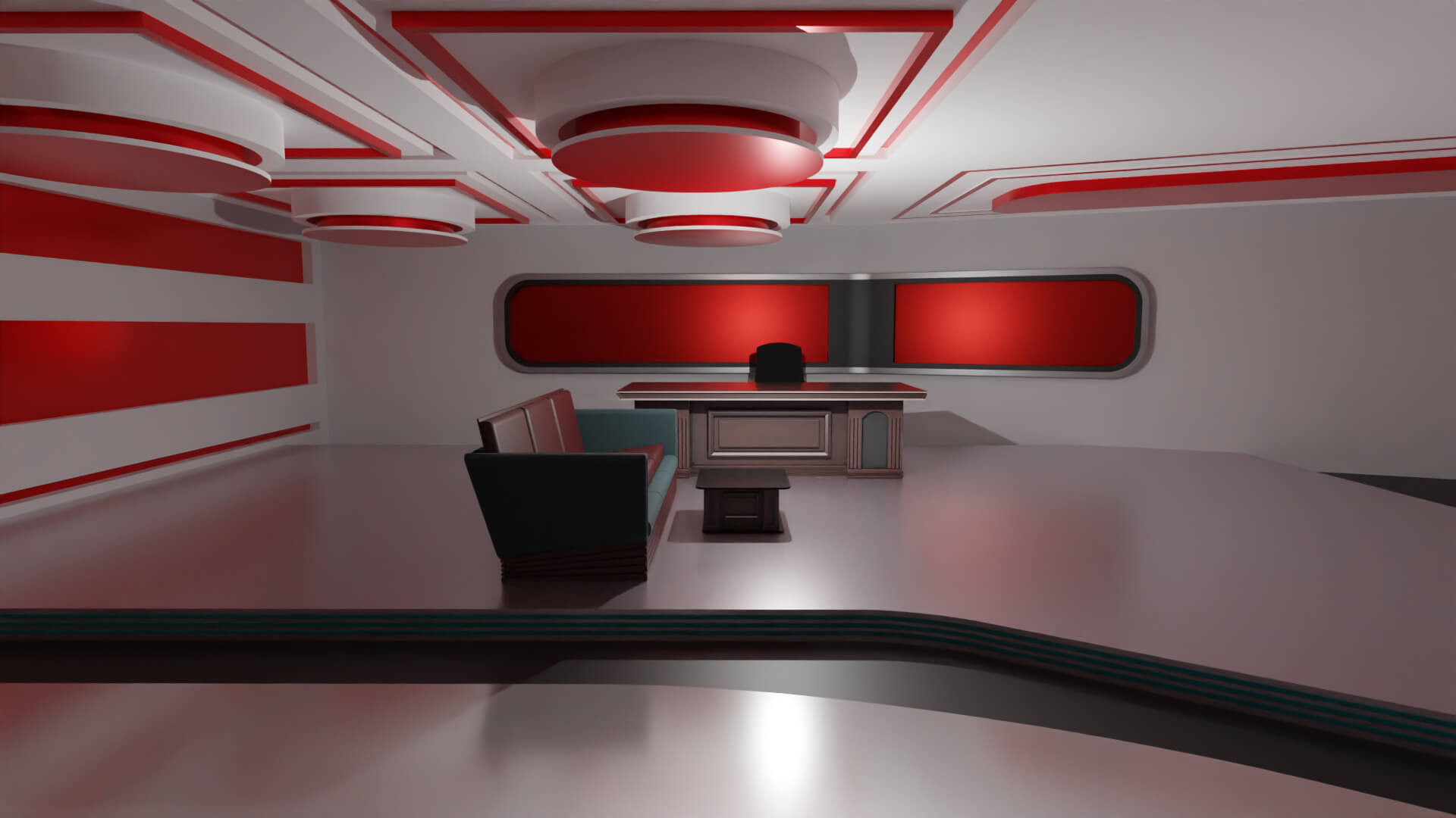 Talk Show Studio - 3D Model by militarymodels99