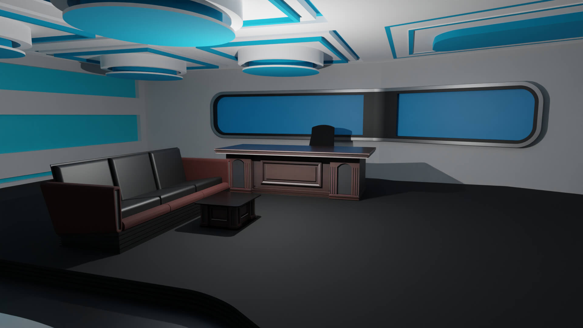 Talk Show Studio - 3D Model by militarymodels99