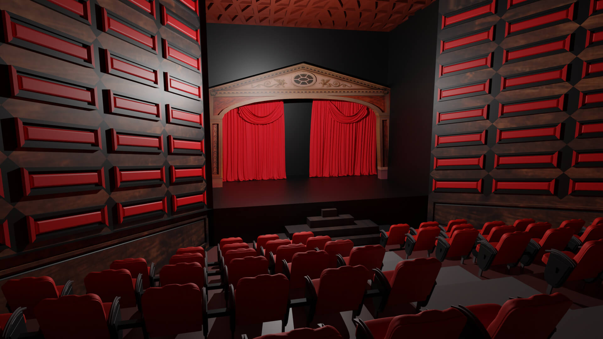 Theater Interior - 3D Model by militarymodels99