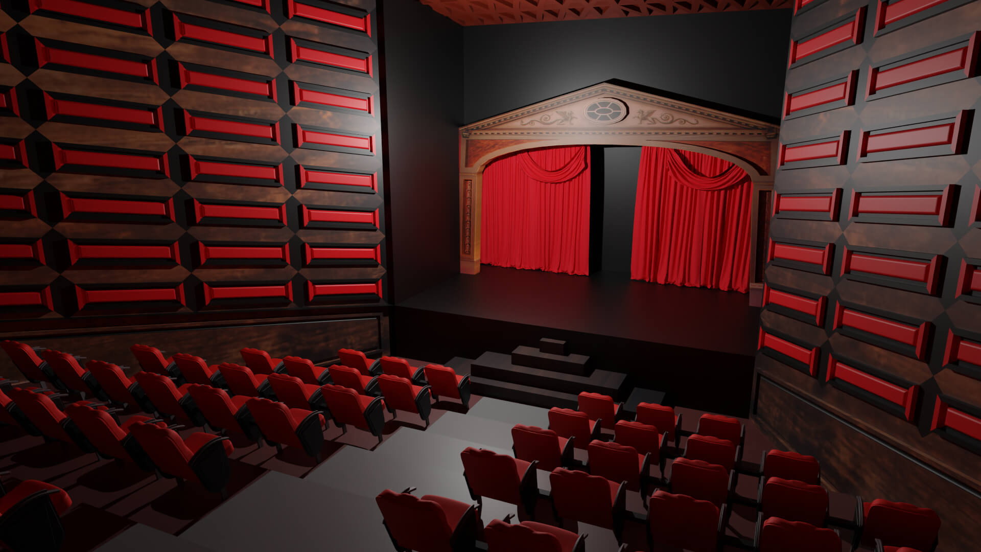 Theater Interior - 3D Model by militarymodels99