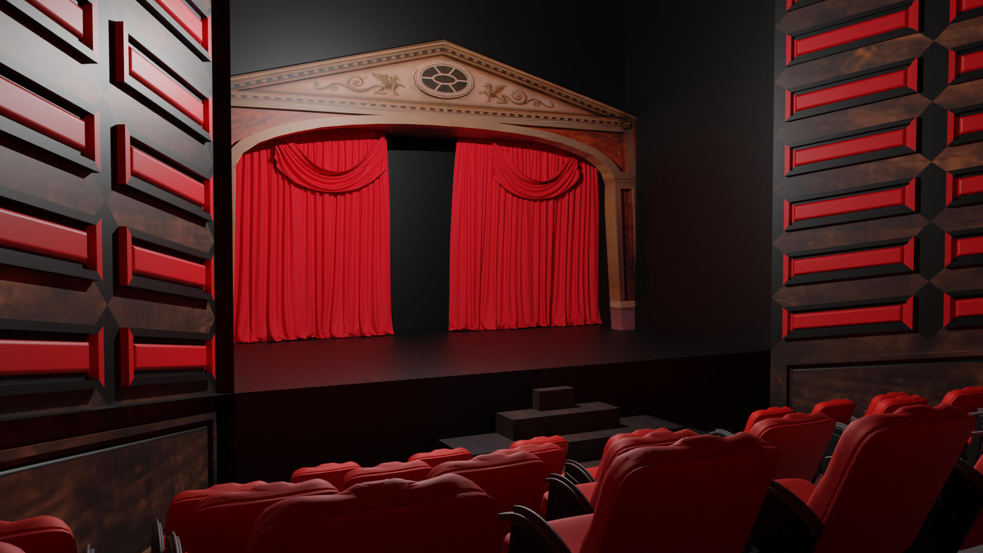 Theater Interior - 3D Model by militarymodels99
