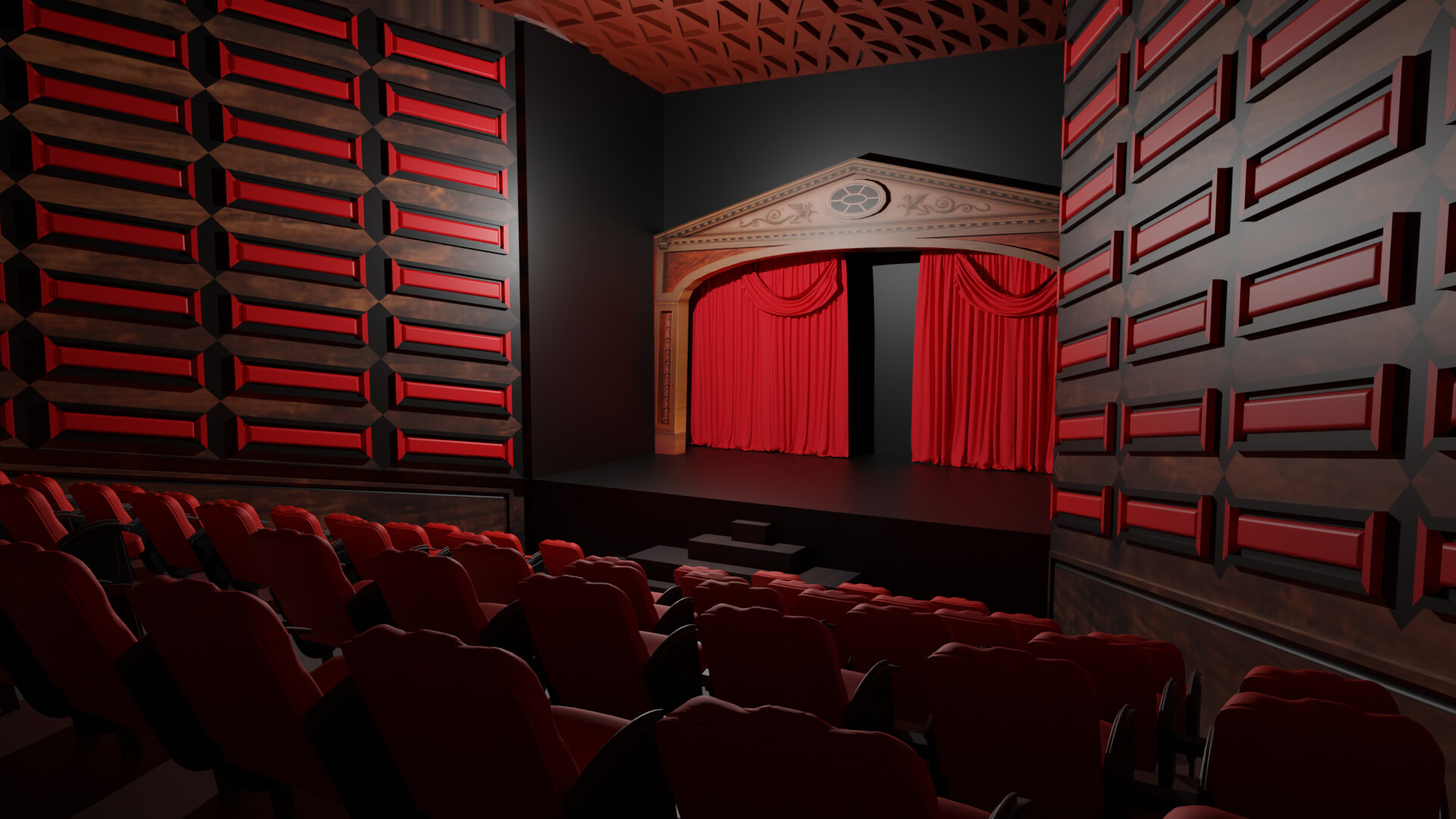 Theater Interior - 3D Model by militarymodels99