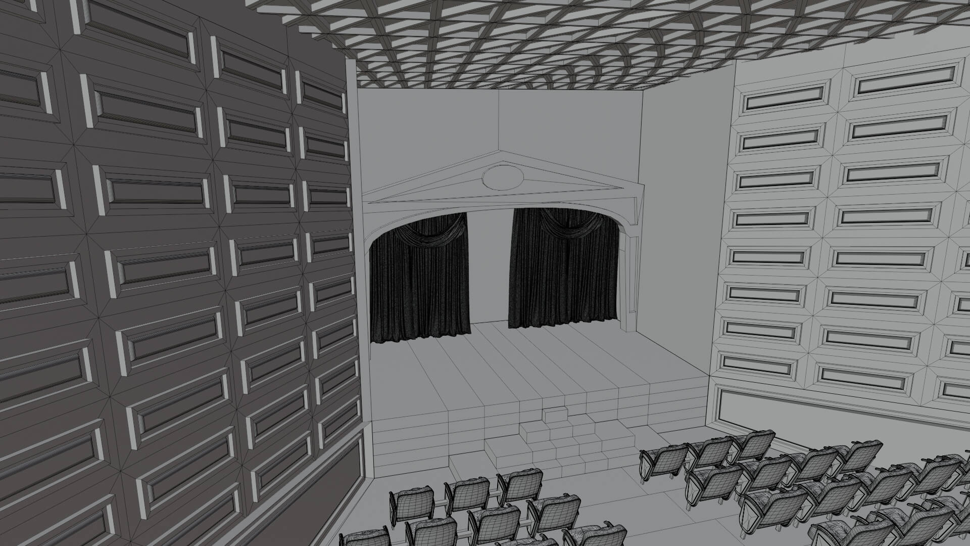 Theater Interior - 3D Model by militarymodels99