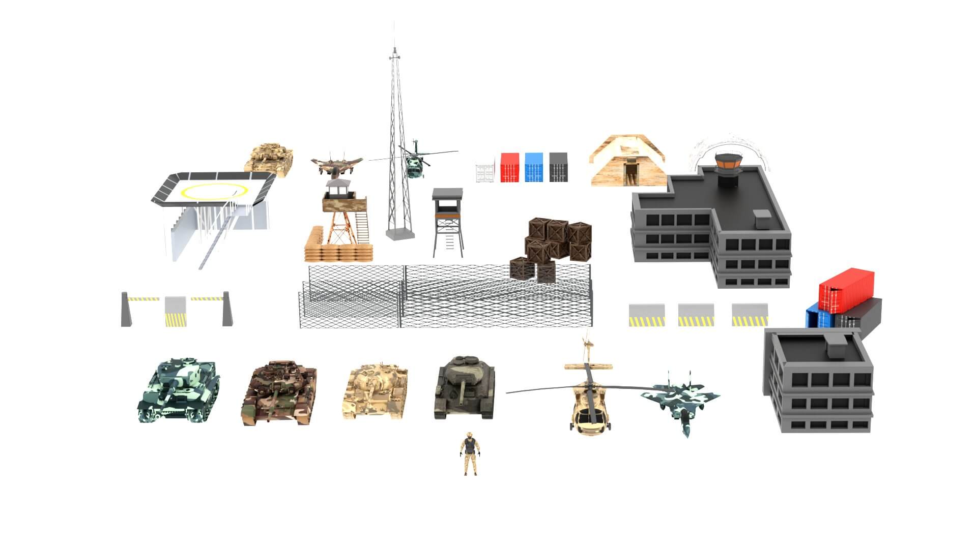 US Military Base - 3D Model by militarymodels99