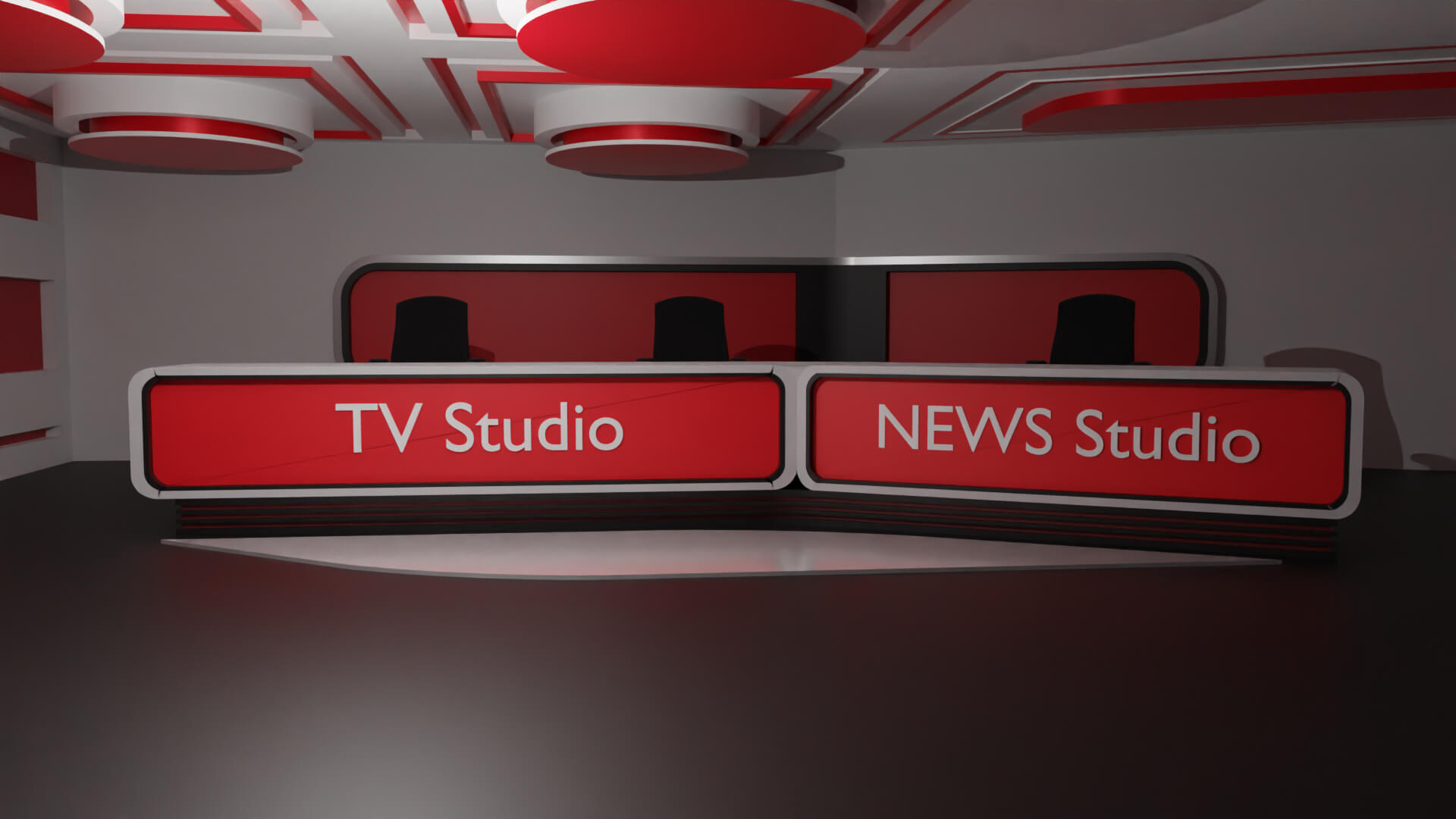 Virtual TV Studio - 3D Model by militarymodels99
