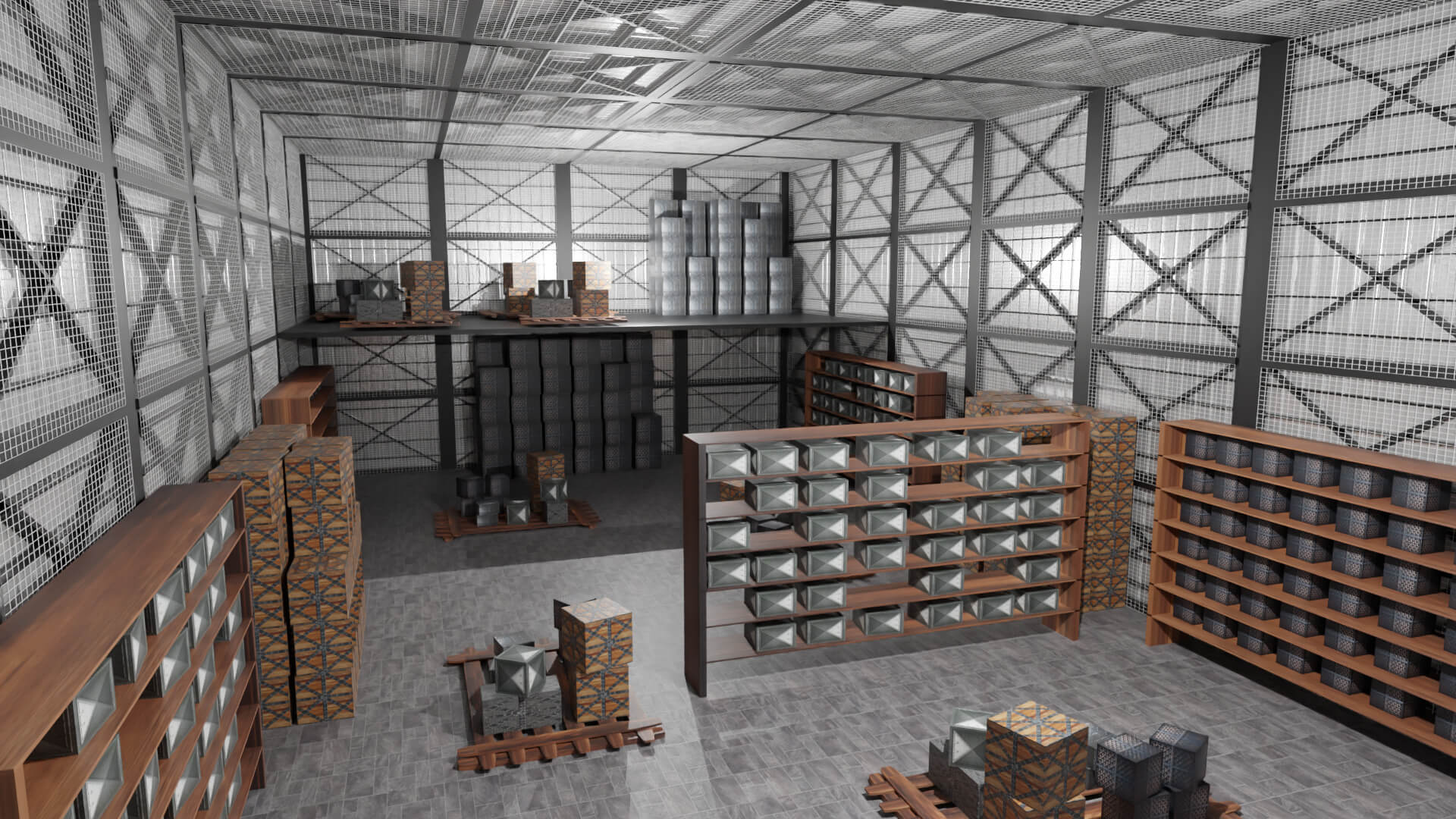 Warehouse Interior - 3D Model by militarymodels99