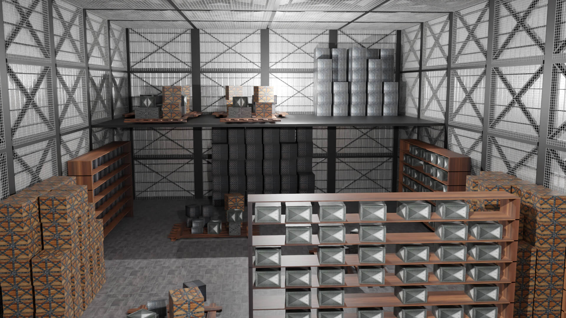 Warehouse Interior - 3D Model by militarymodels99