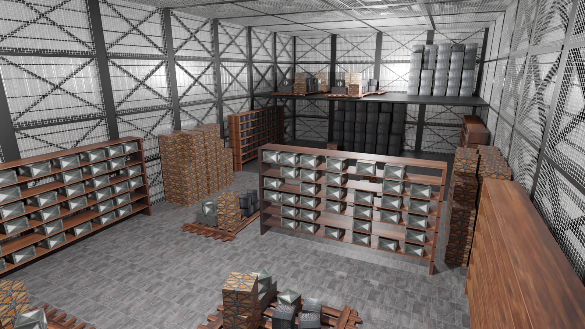 Warehouse Interior - 3D Model by militarymodels99