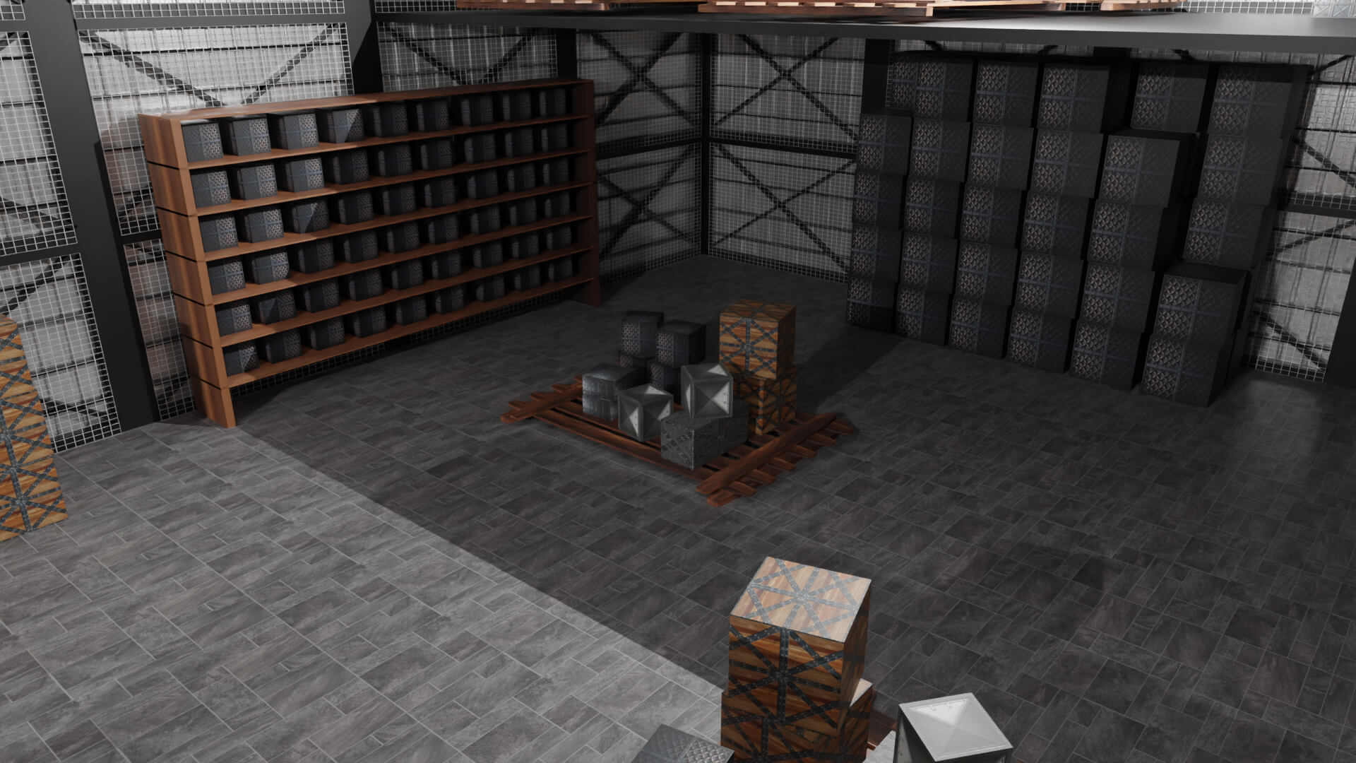 Warehouse Interior - 3D Model by militarymodels99
