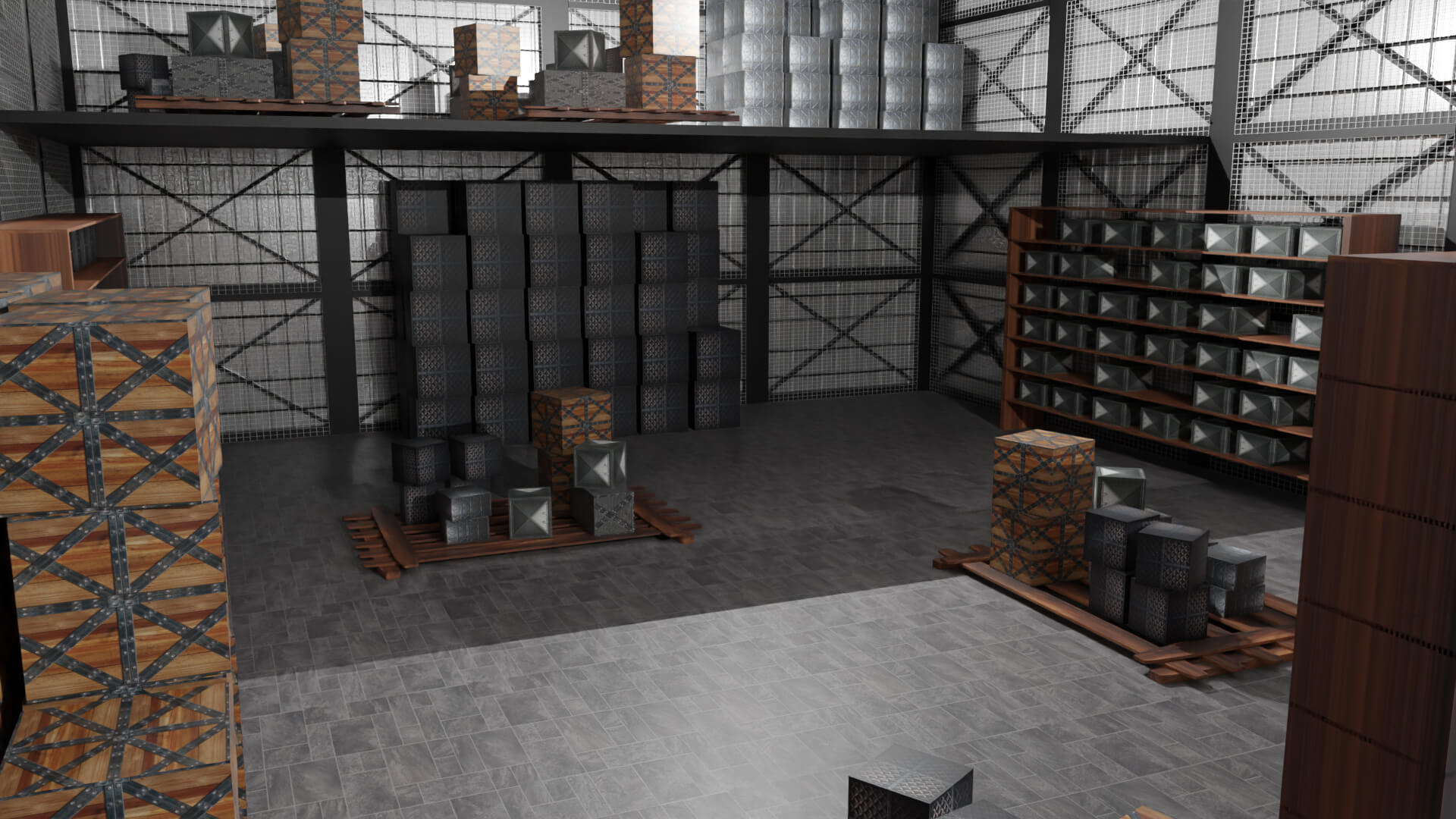 Warehouse Interior - 3D Model by militarymodels99