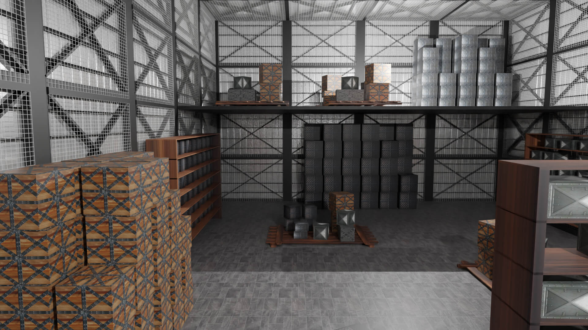Warehouse Interior - 3D Model by militarymodels99