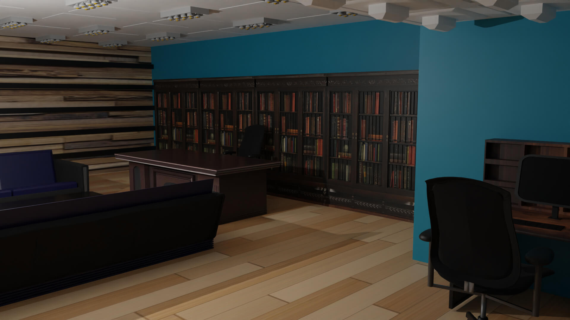 Work Office Interior - 3D Model by militarymodels99