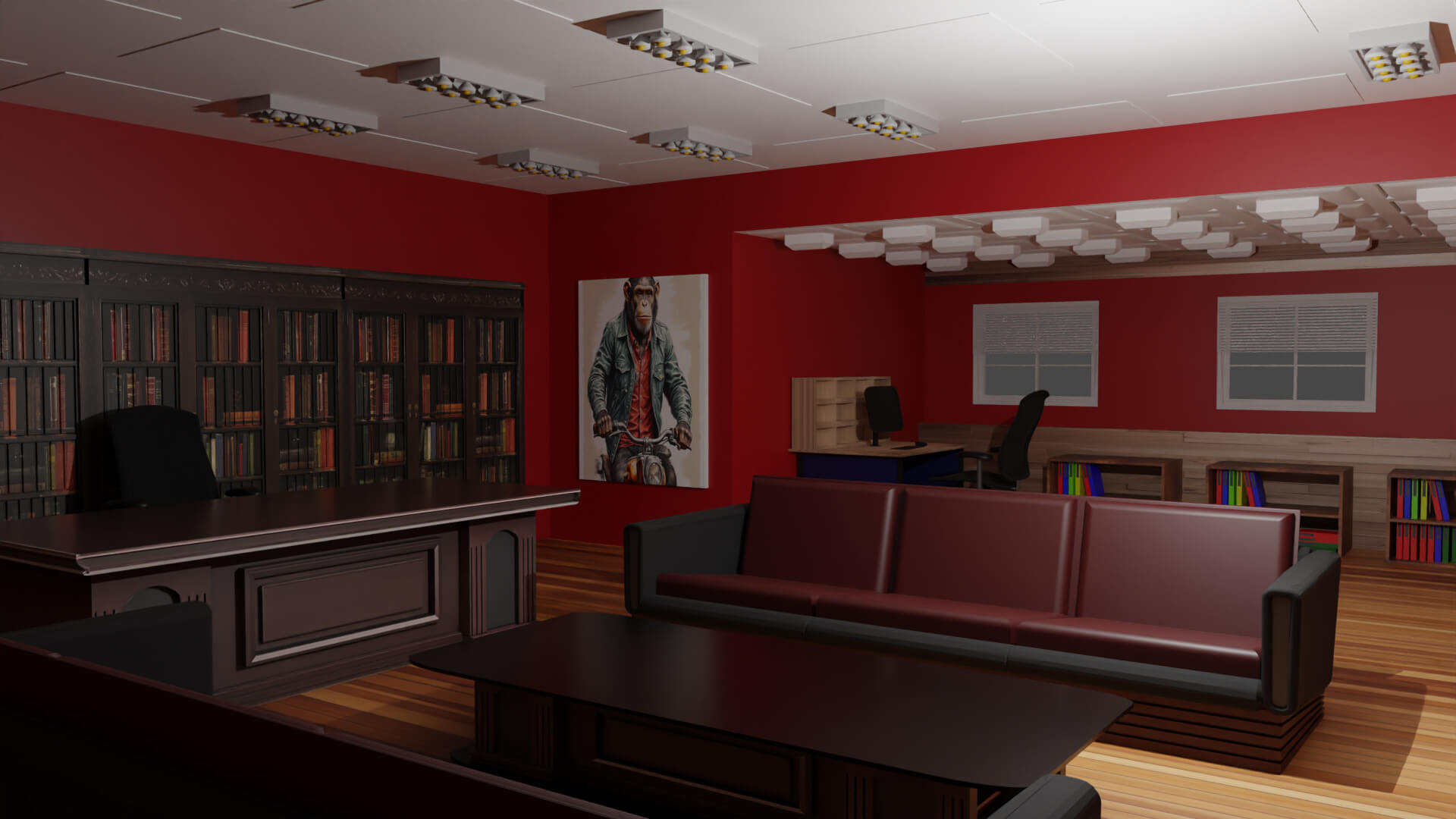 Work Office Interior - 3D Model by militarymodels99