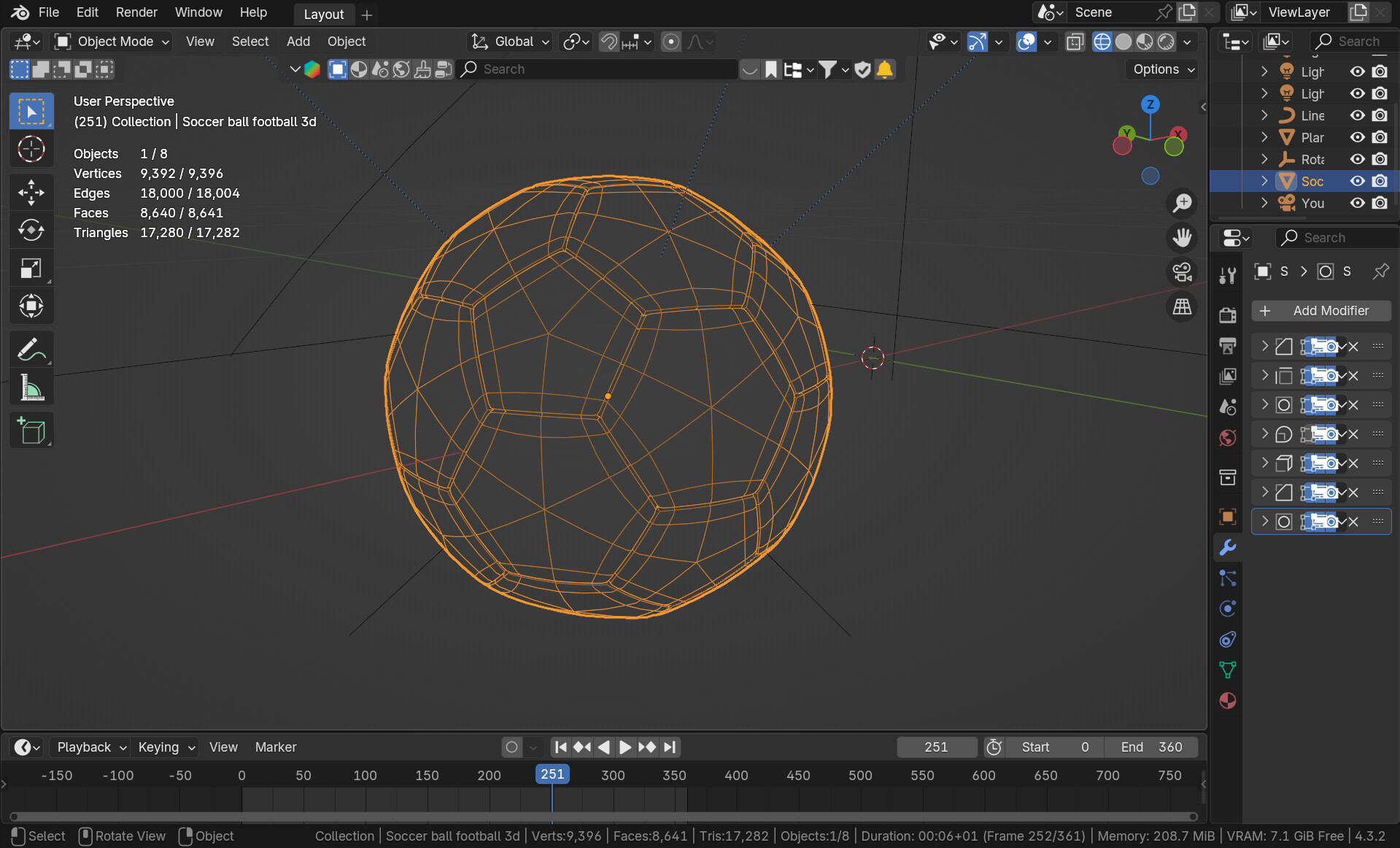 Soccer Ball Football 3D Model Illustration by mim232007