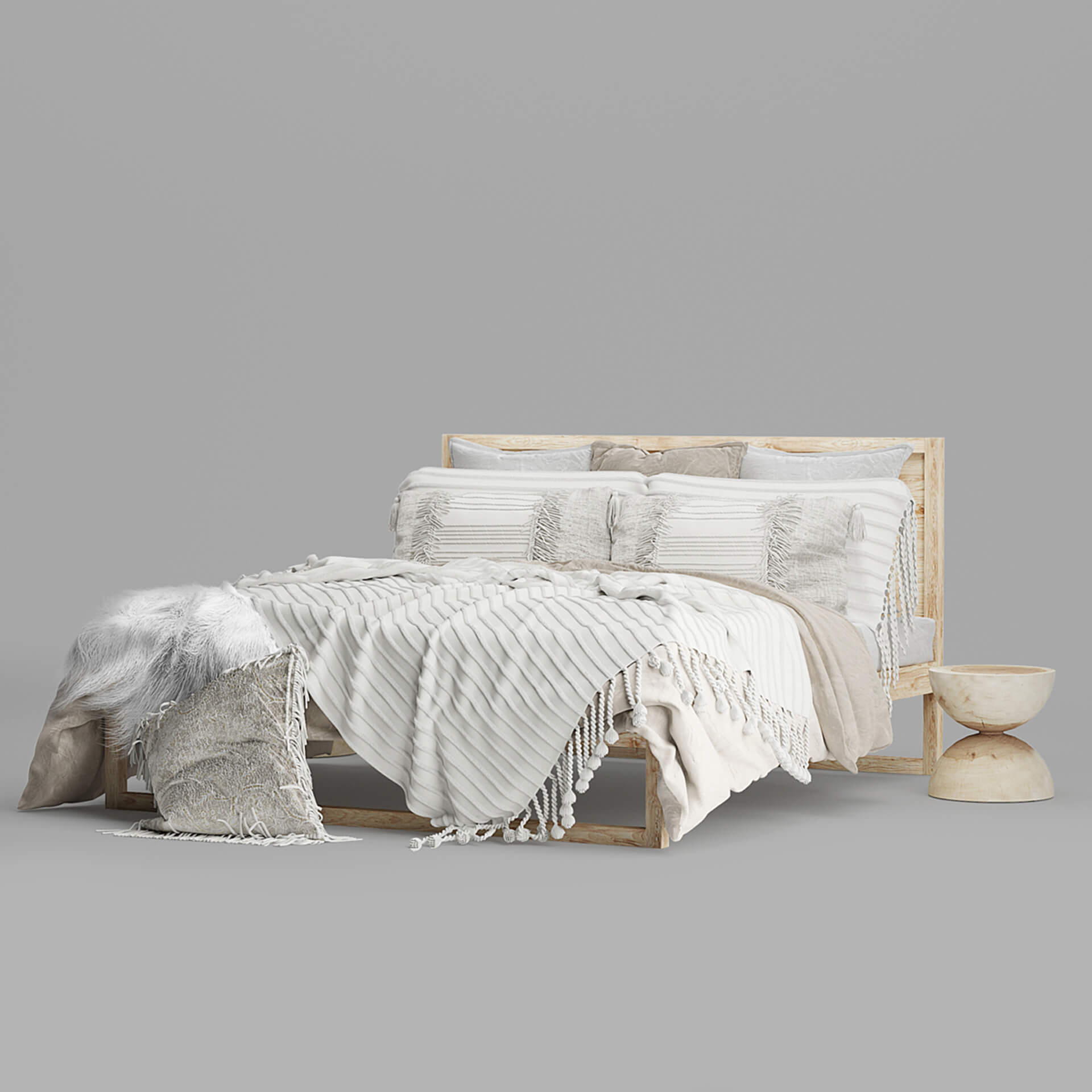 Strand Bed Natural - 3D Model by mimomimoa2024