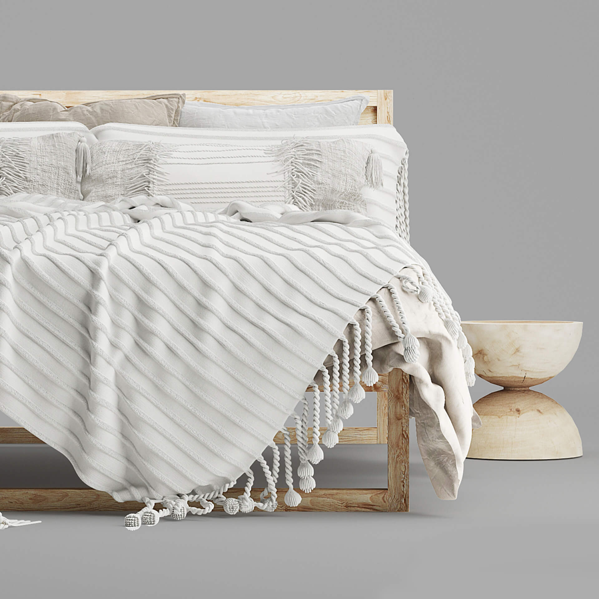Strand Bed Natural - 3D Model by mimomimoa2024