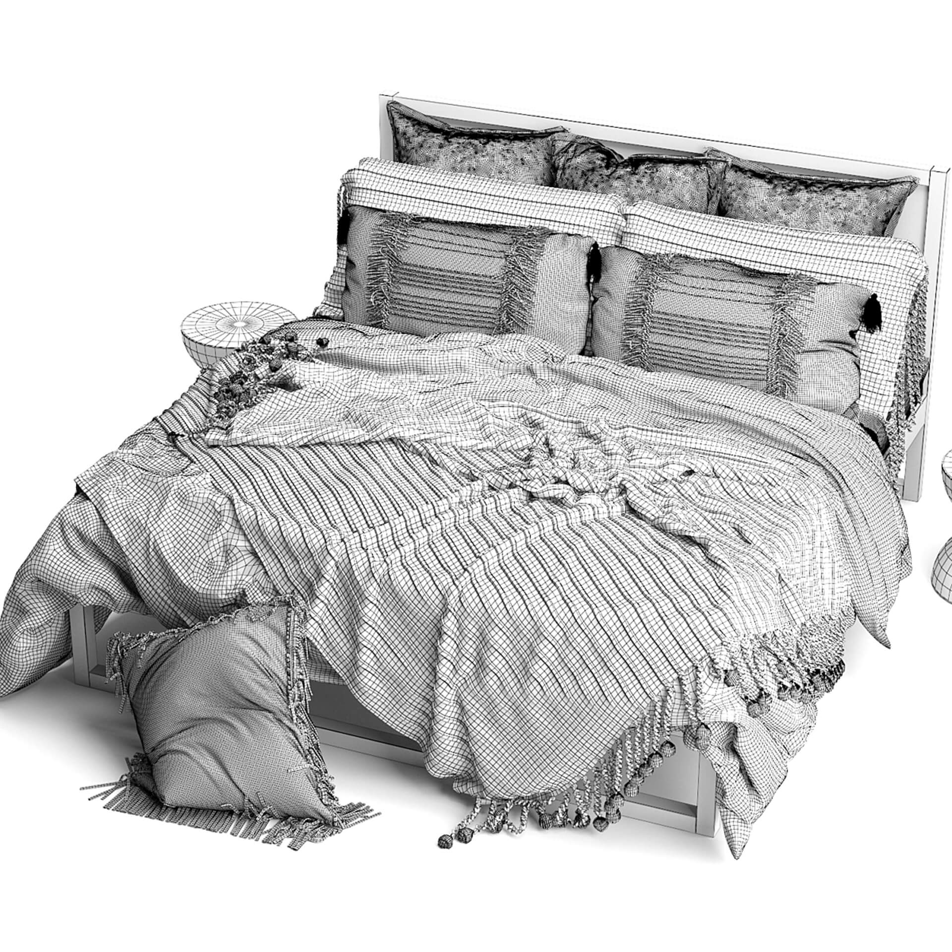 Strand Bed Natural - 3D Model by mimomimoa2024