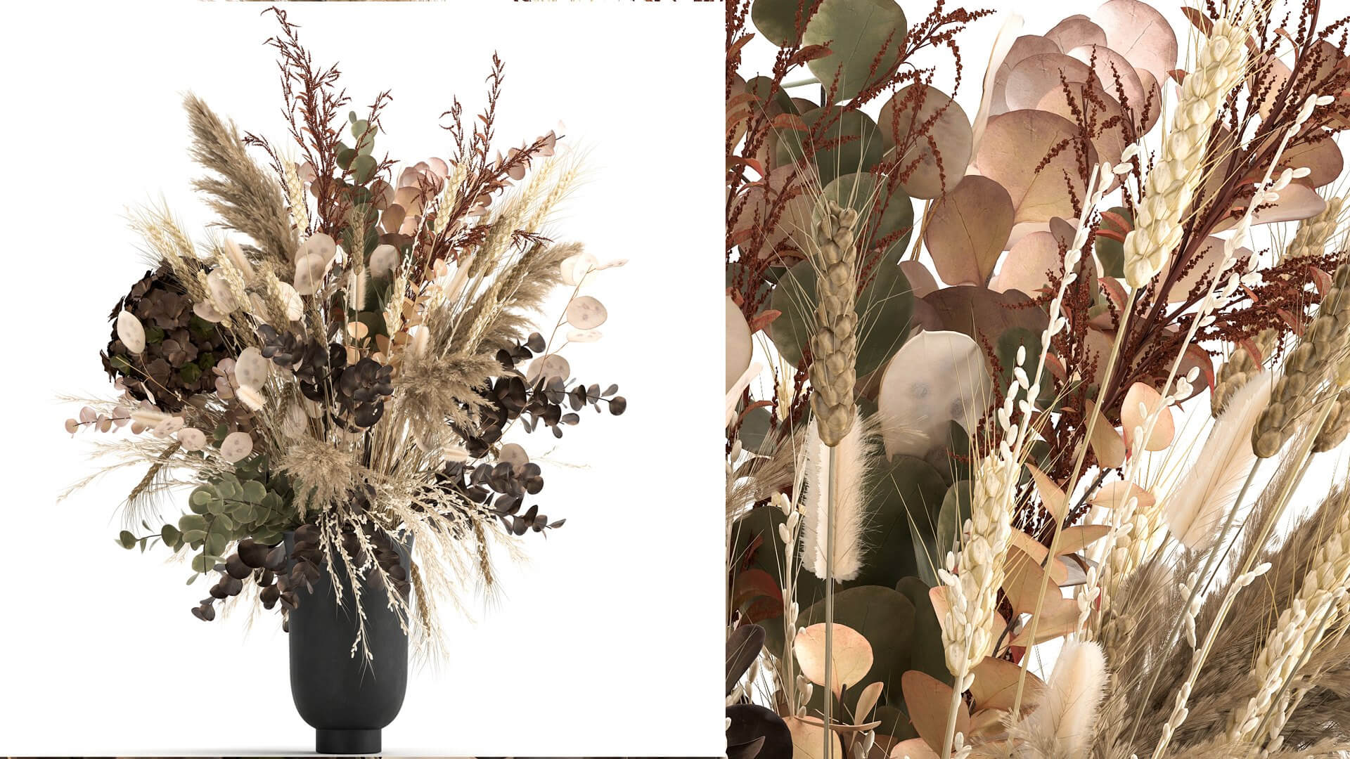 Beautiful Lush Bouquet of Dried Flowers - 3D Model by mimostar