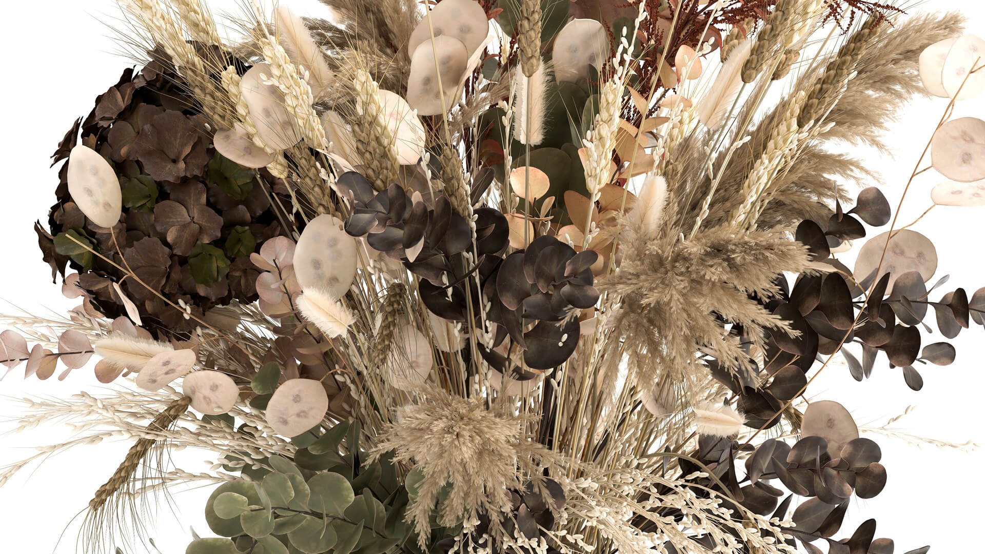 Beautiful Lush Bouquet of Dried Flowers - 3D Model by mimostar