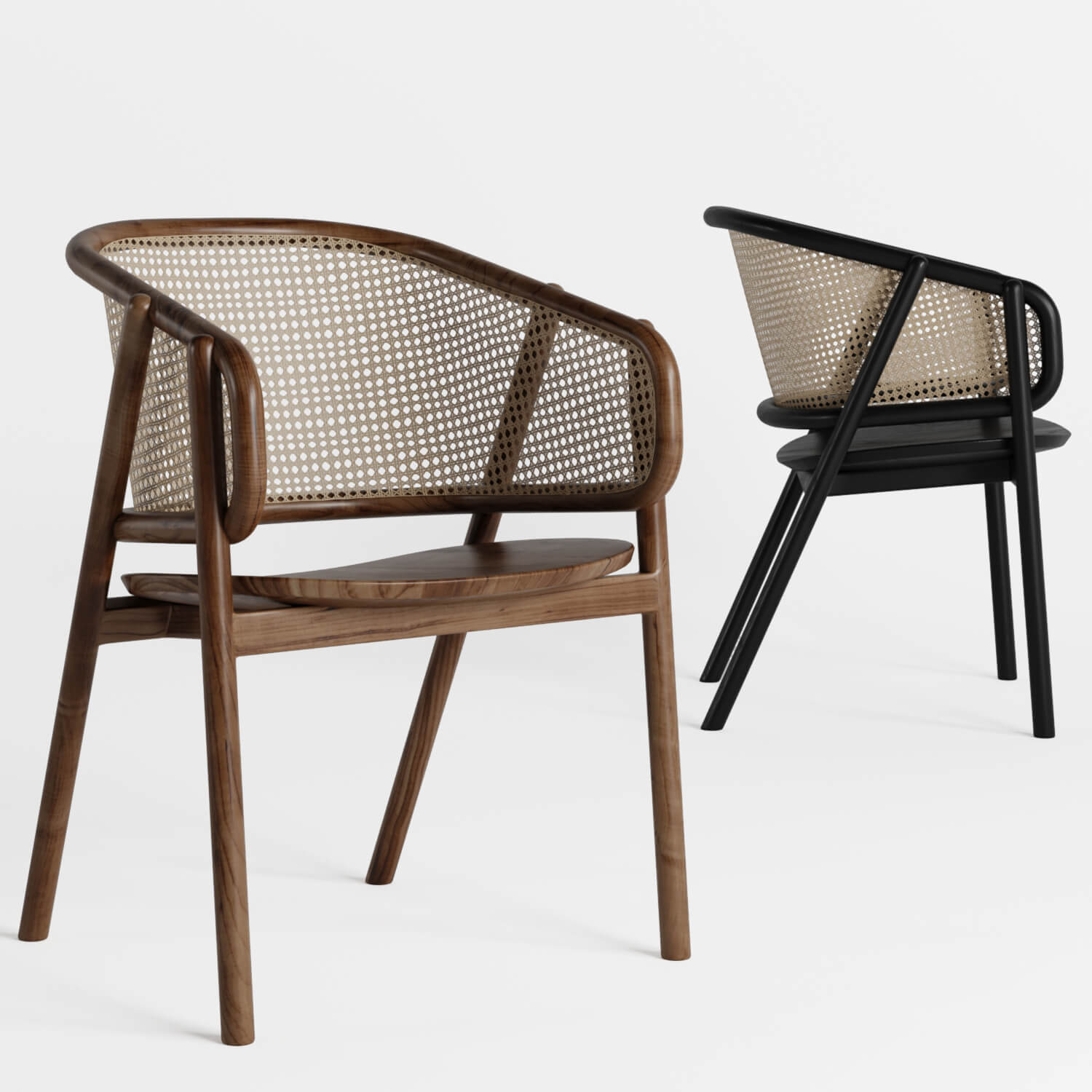 Cane Chair Casey 02 - 3D Model by mimostar