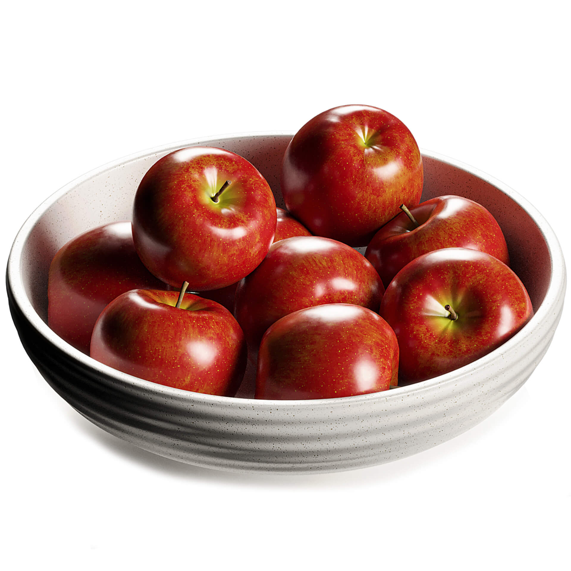 Crate & Barrel Holden Speckled Bowl With Apples - 3D Model by mimostar