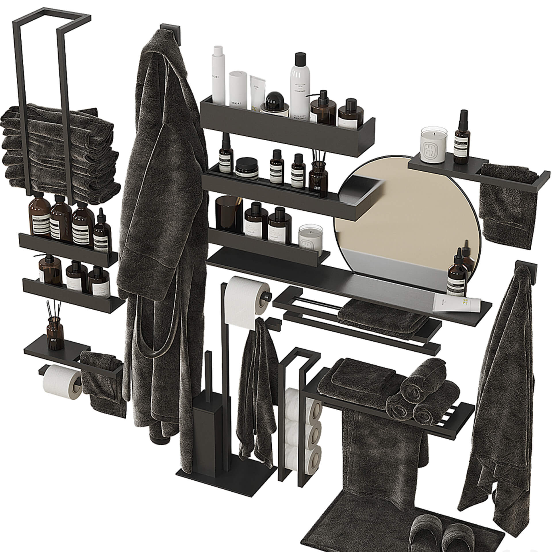 Decorative Bathroom SET23 - 3D Model by mimostar