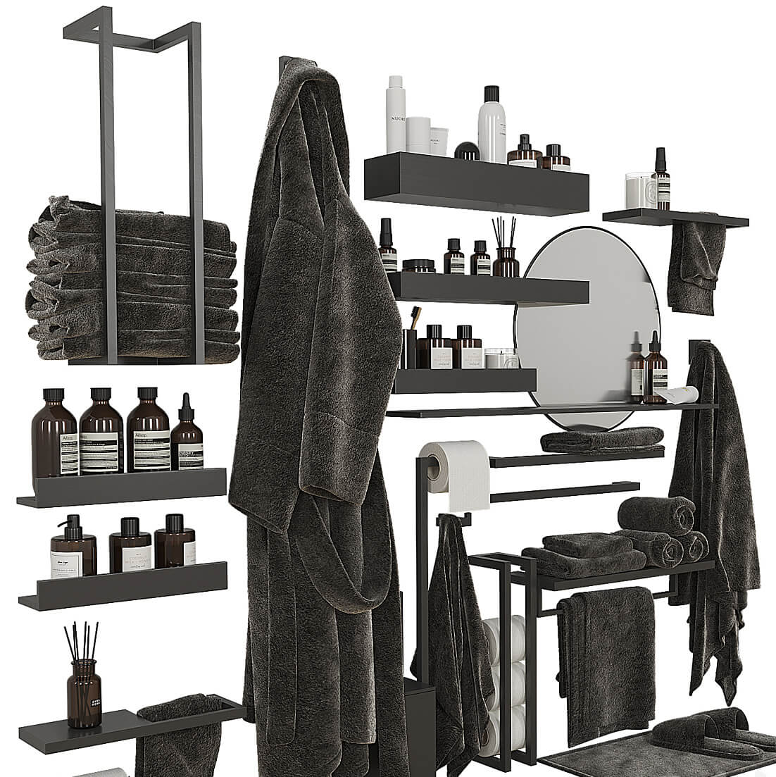 Decorative Bathroom SET23 - 3D Model by mimostar