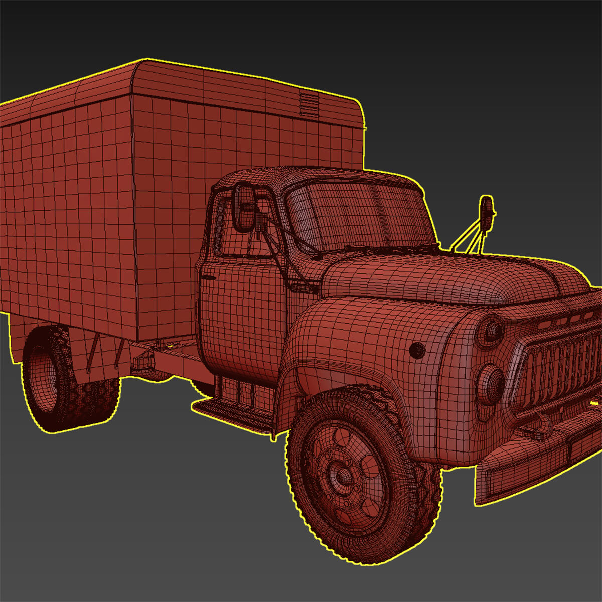 GAZ old Soviet car - 3D Model by mimostar