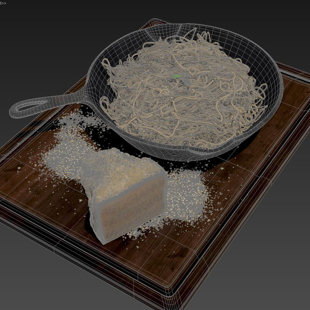 Spaghetti Food 01 - 3D Model by mimostar