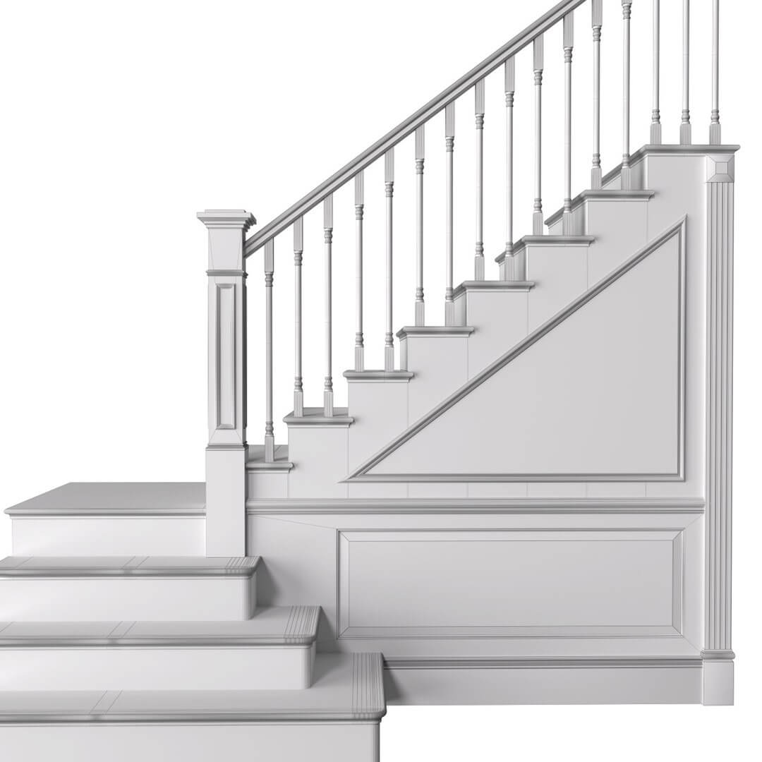 Stair in a Classic - 3D Model by mimostar