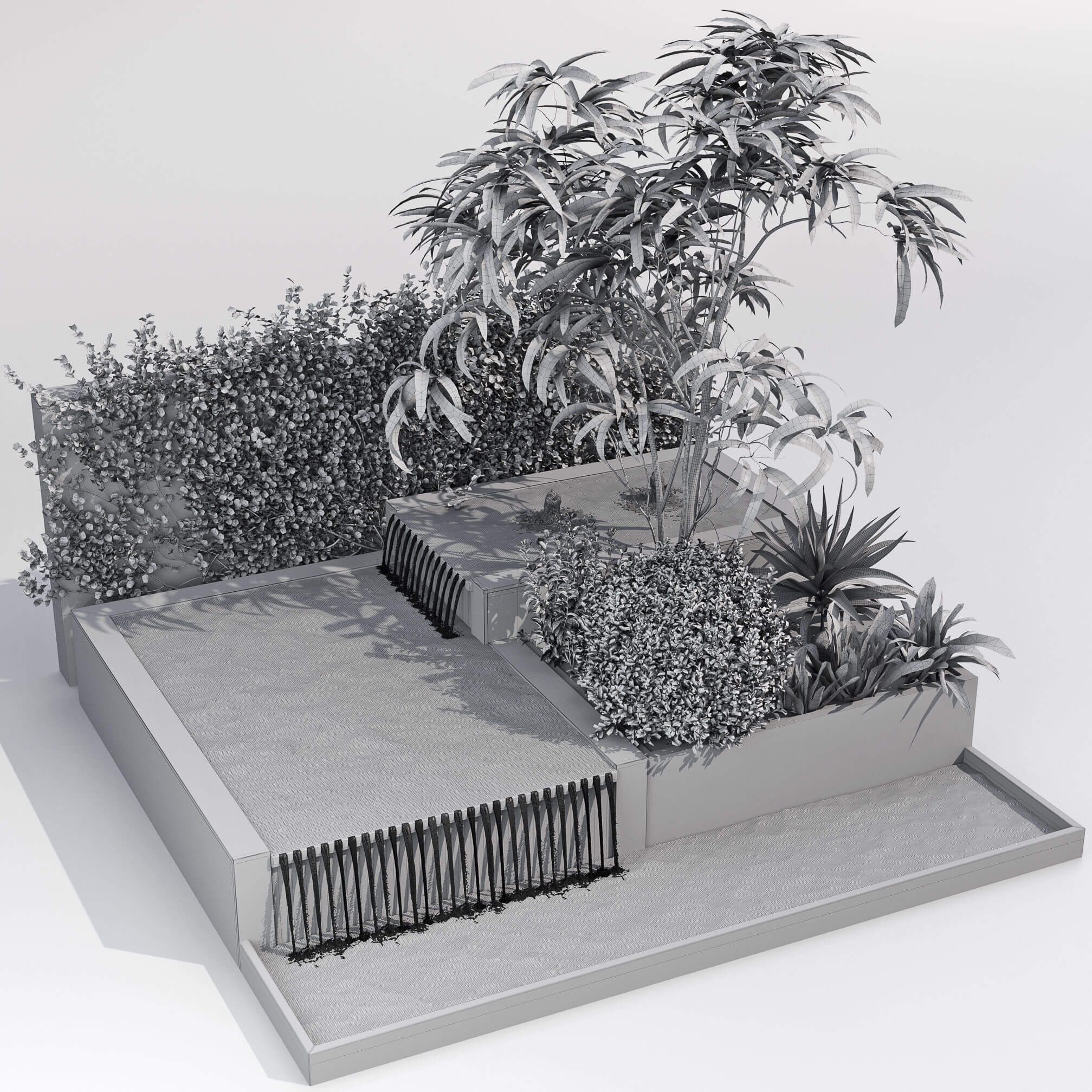 Water Ponds With Plants & Fish - 3D Model by mimostar