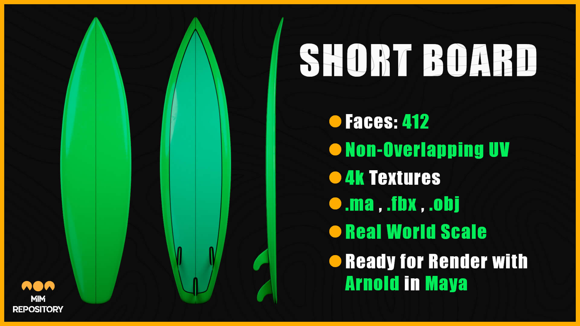 10 Surfboard 3D Models by mimRepository