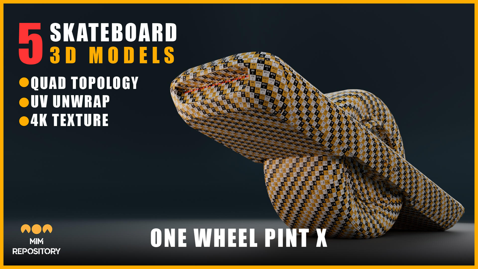 5 Skateboard 3D Model Collection (Maya FBX OBJ) by mimRepository