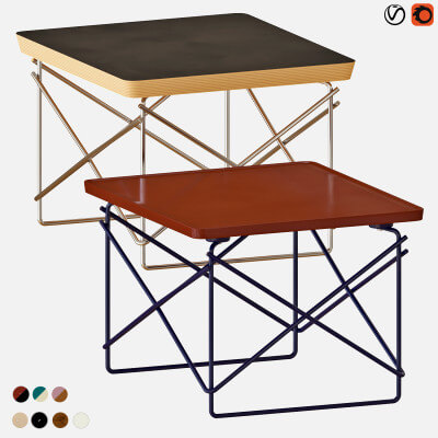 Eames Wire Base Low Table, Herman Miller X Hay - 3D Model by min khant