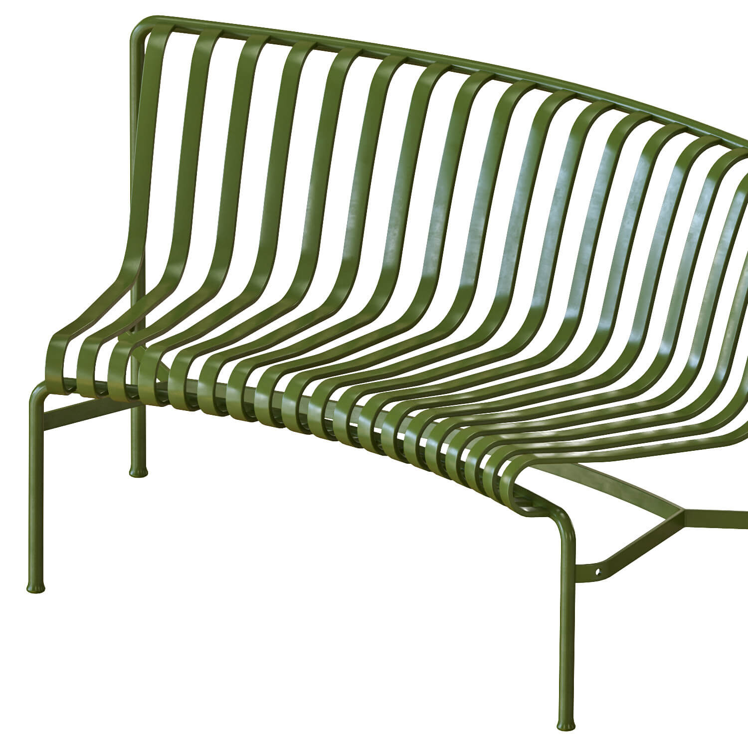 Hay Palissade Park Dining Bench - 3D Model by min khant