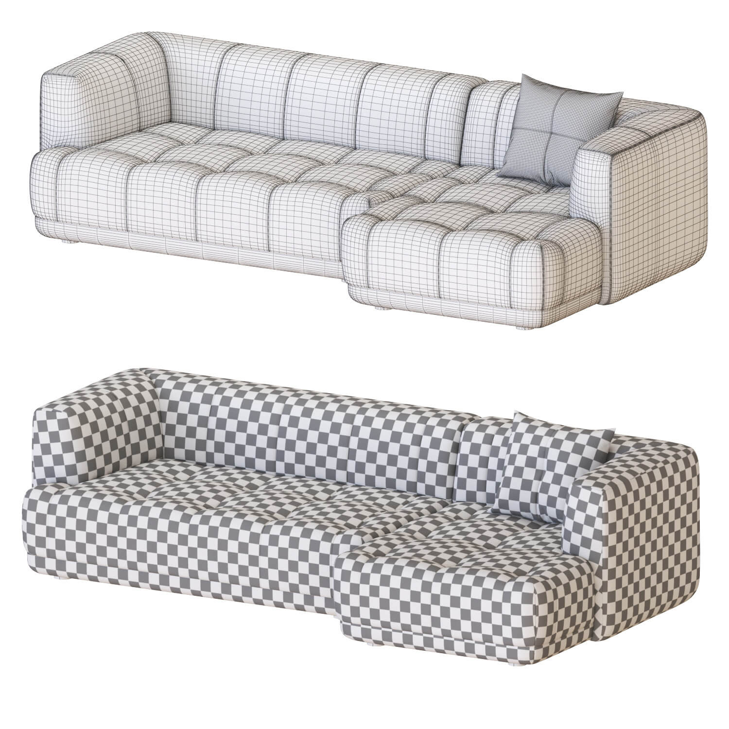 Hay Quilton Sofa Chaise Sectional - 3D Model by min khant