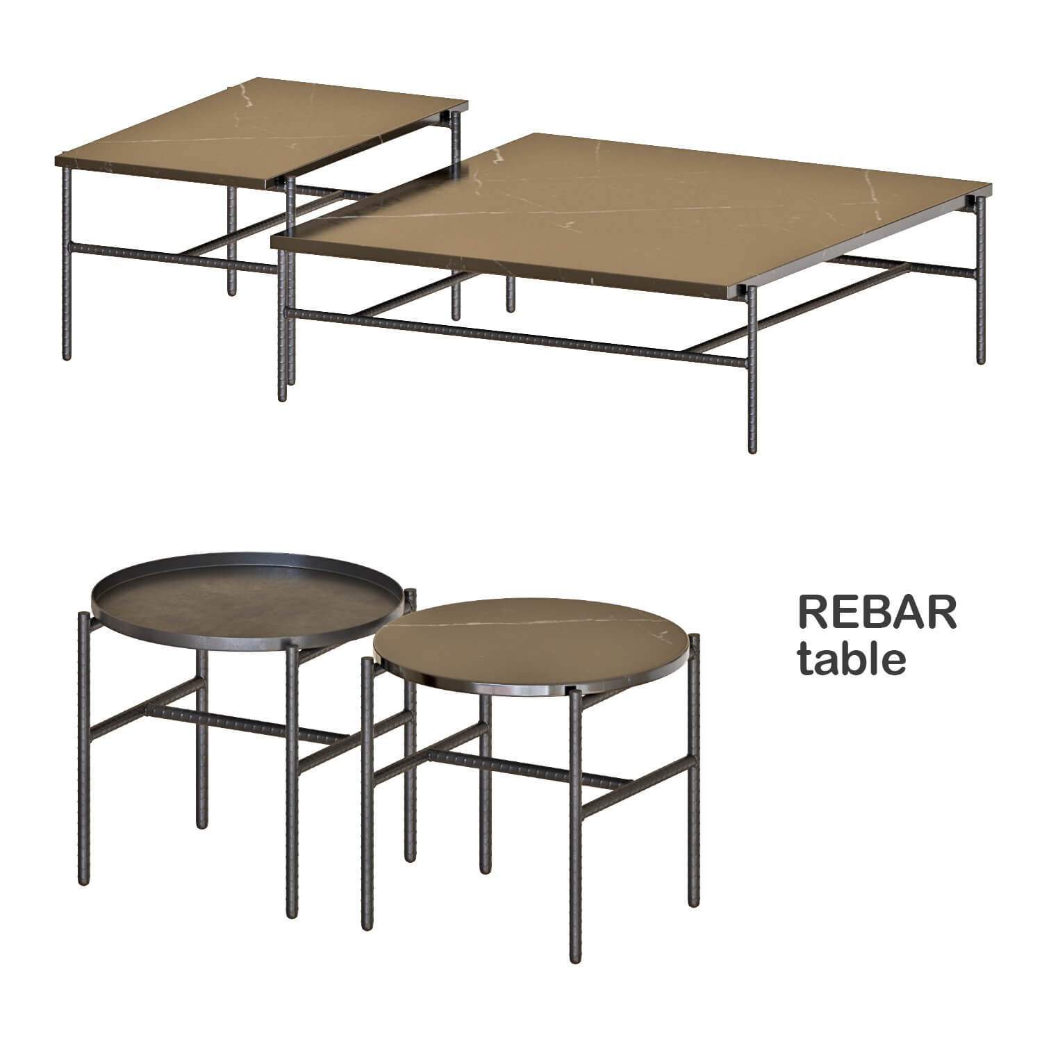 Hay Rebar Tables - 3D Model by min khant