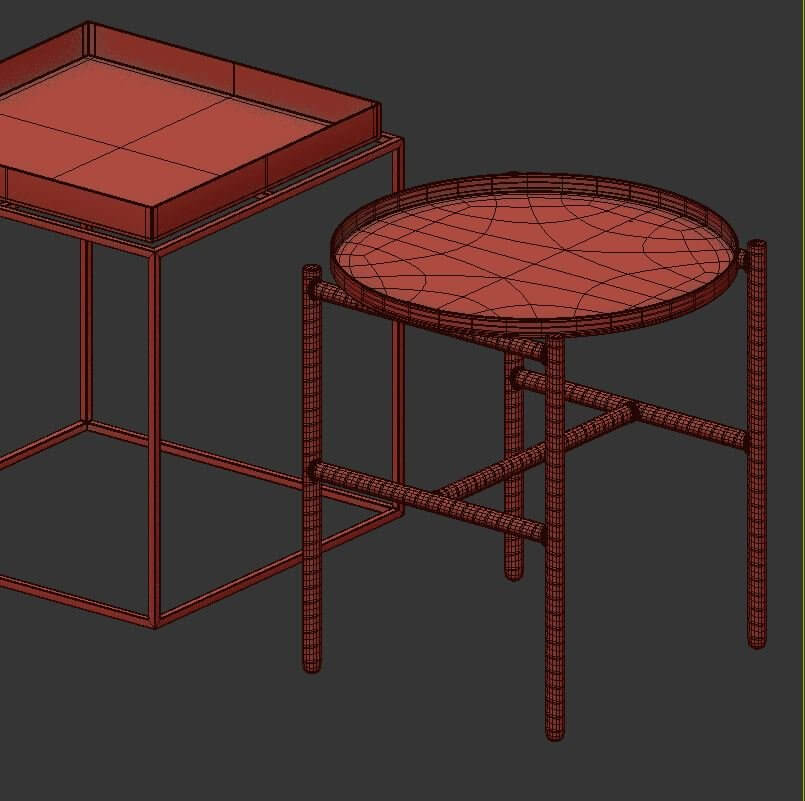 Hay Side Tables - 3D Model by min khant