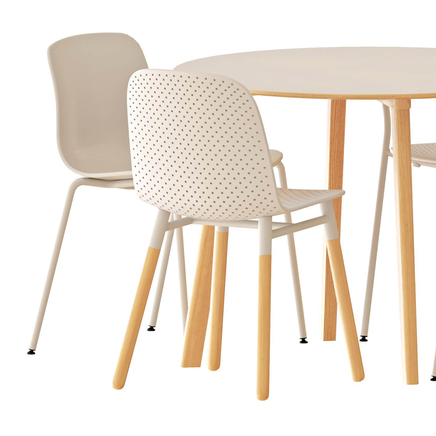 Hay Table and Chairs Set 3 - 3D Model by min khant