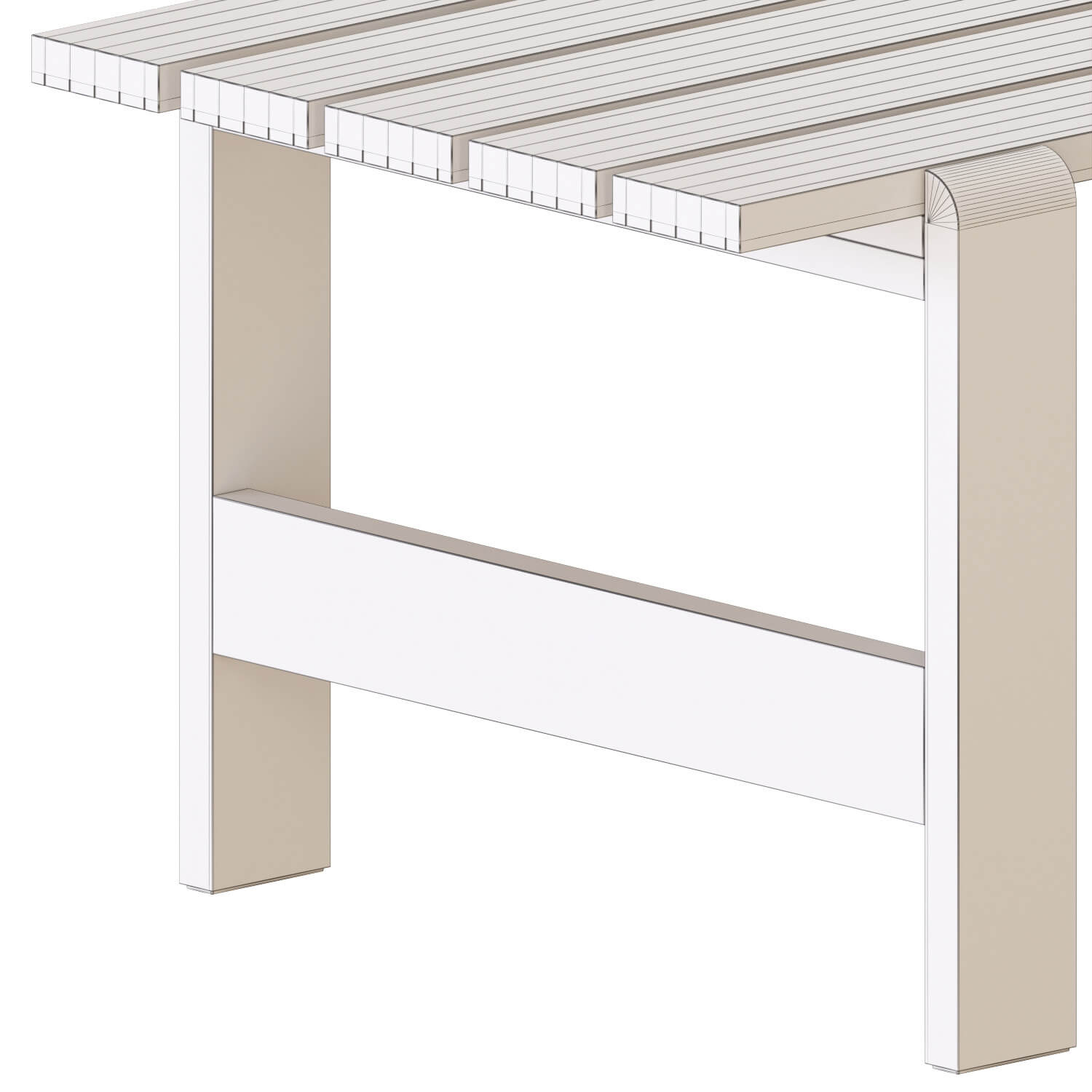 Hay Weekday Table and Bench - 3D Model by min khant