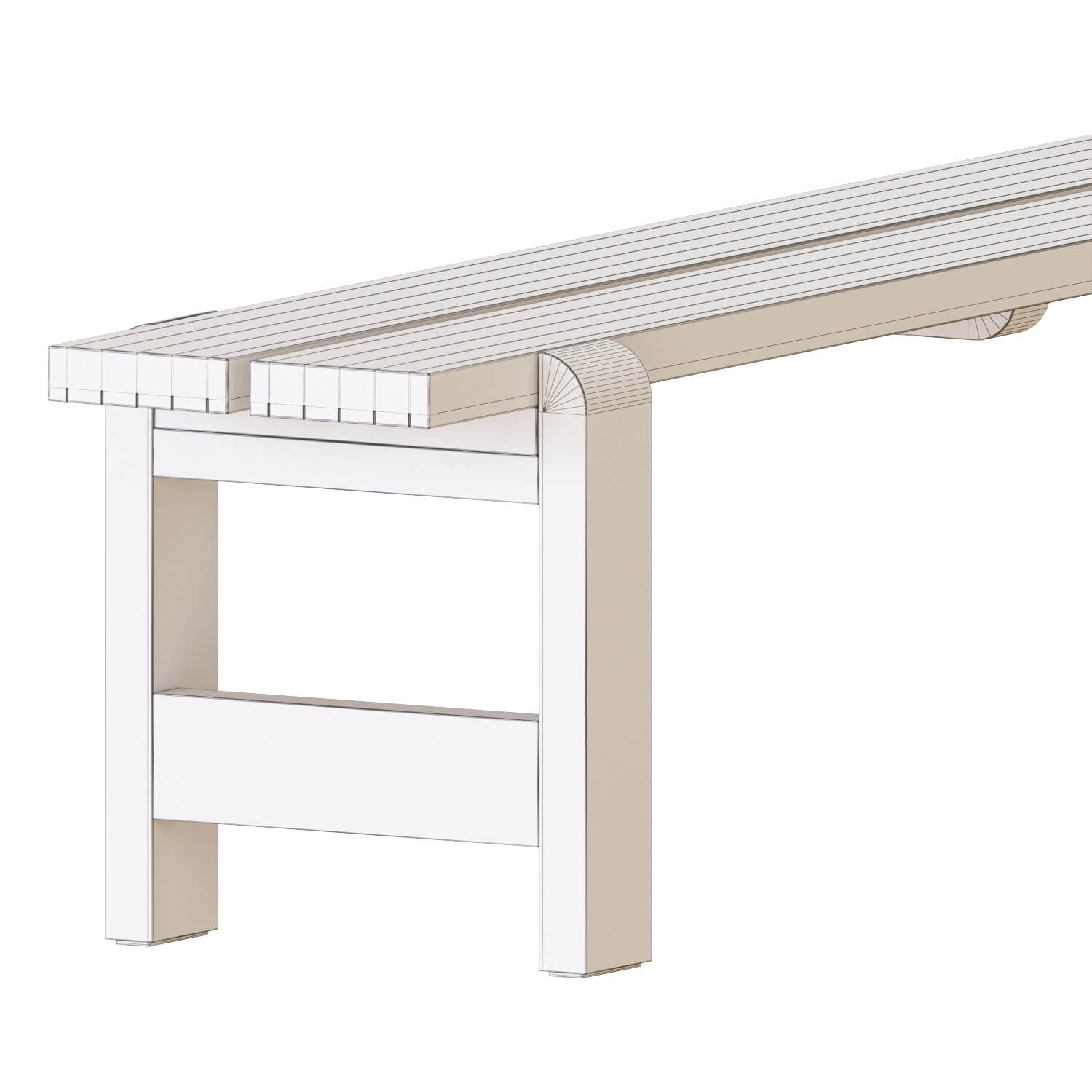 Hay Weekday Table and Bench - 3D Model by min khant