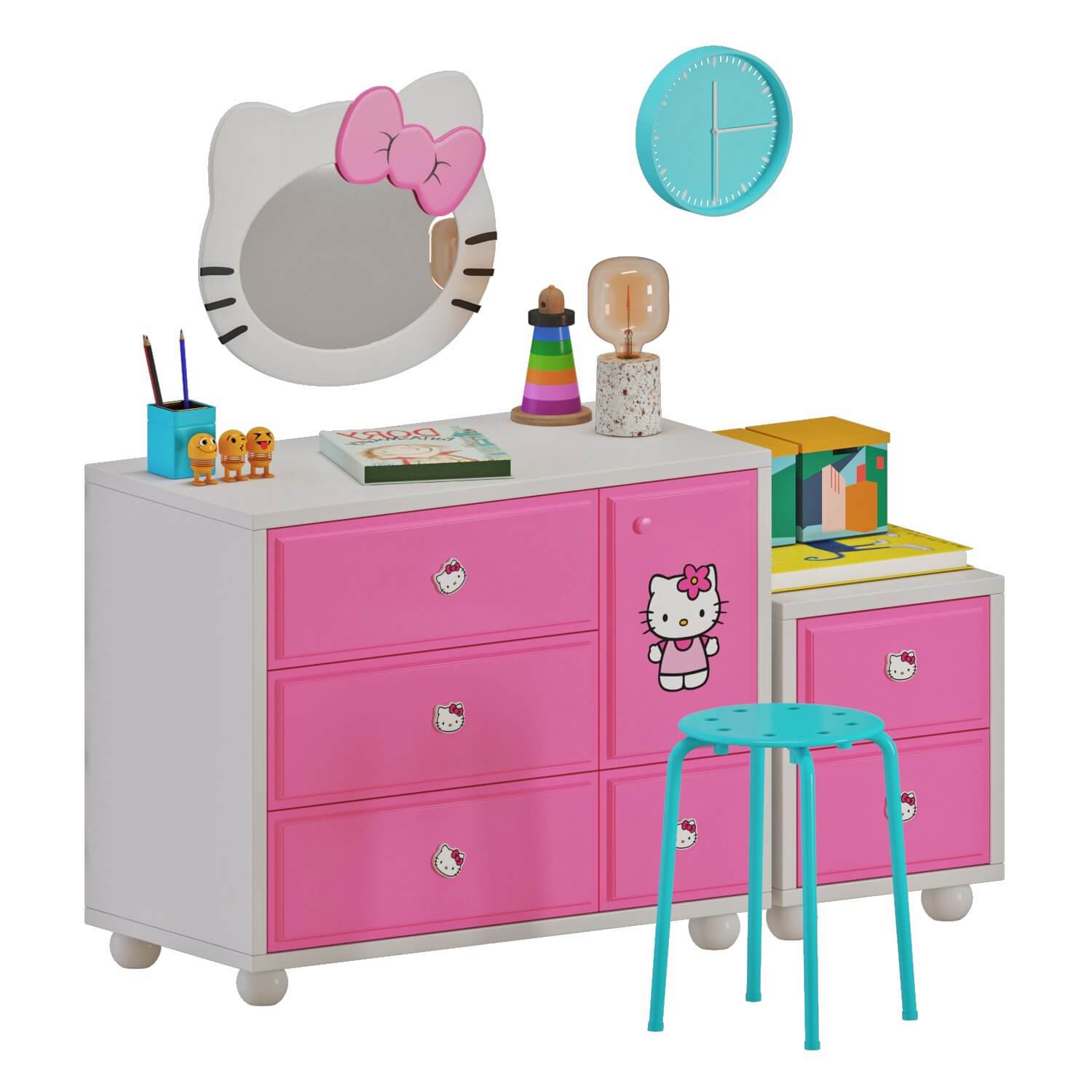Hello Kitty Dressing Table - 3D Model by min khant