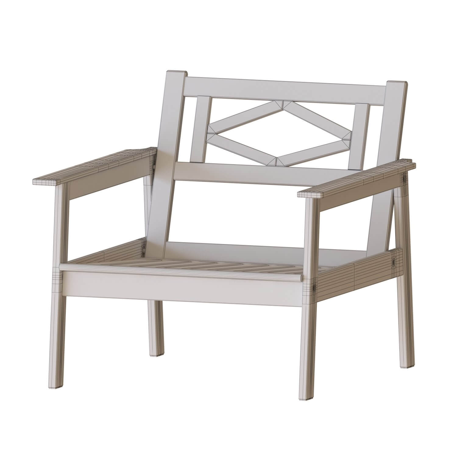 IKEA BONDHOLMEN Table and Chairs Set 02 - 3D Model by min khant