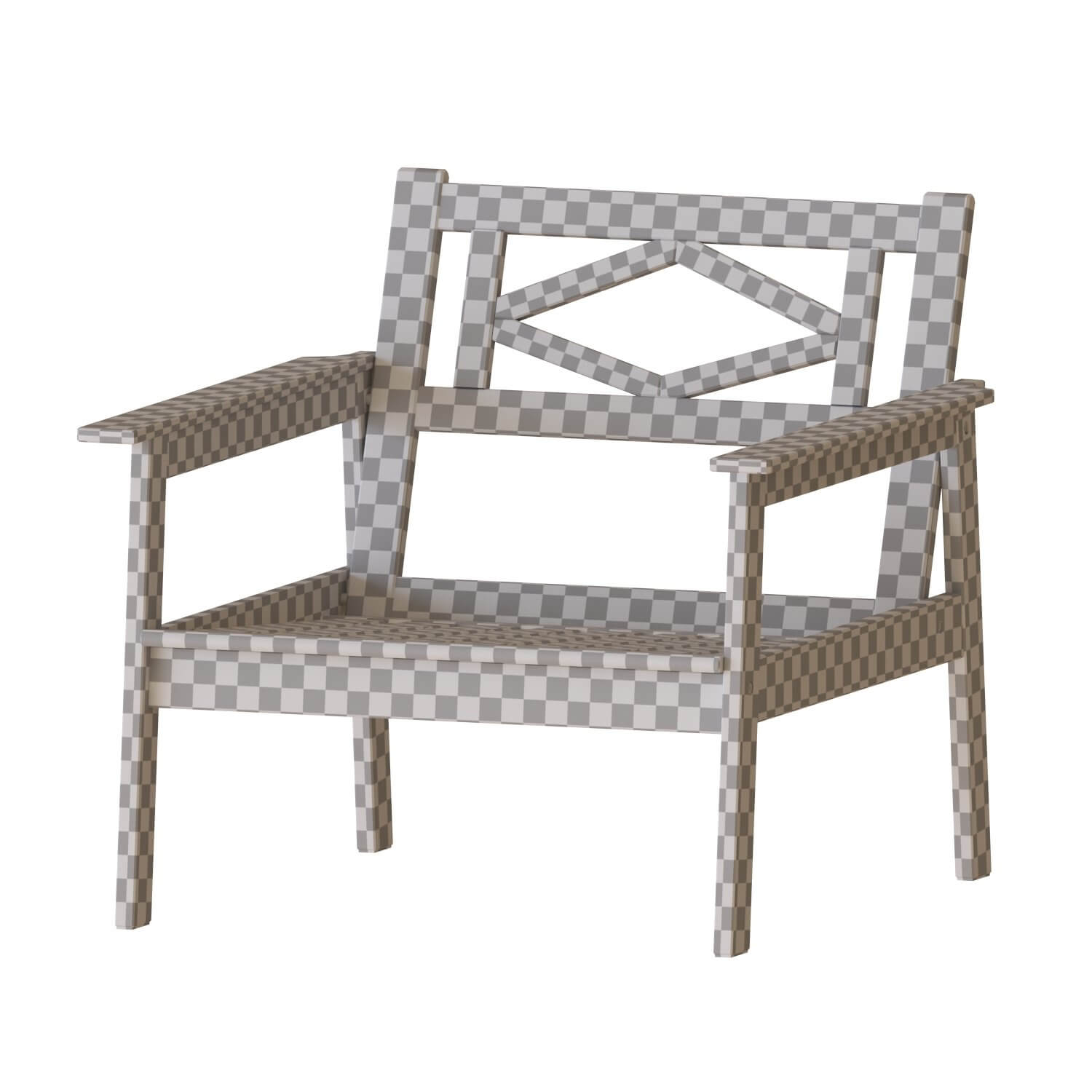 IKEA BONDHOLMEN Table and Chairs Set 02 - 3D Model by min khant