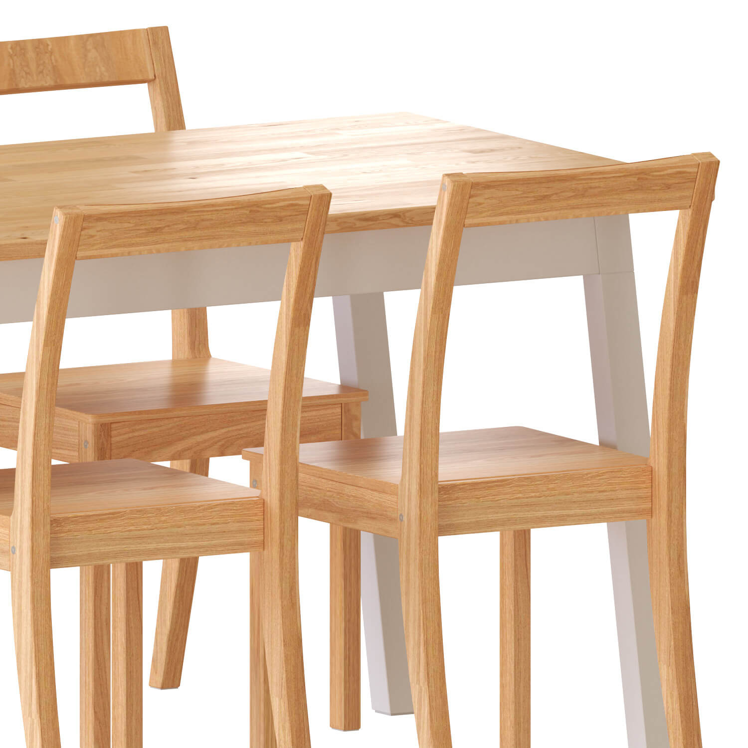 IKEA Pinntorp Table and Chairs - 3D Model by min khant