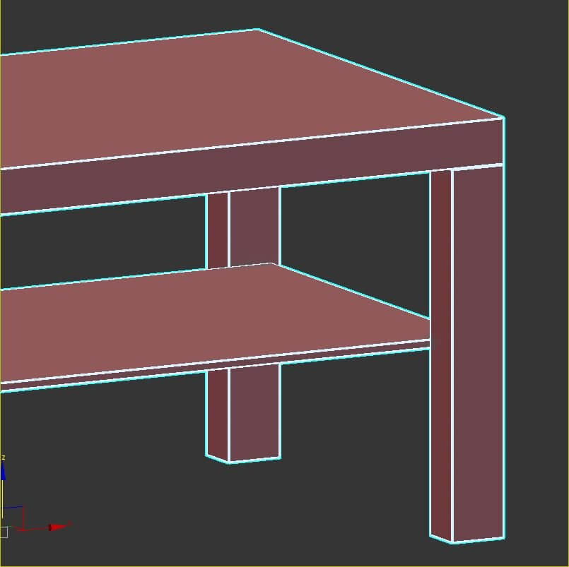 Lack Tables Set - 3D Model by min khant