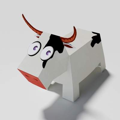 Paper Cow - 3D Model by min khant