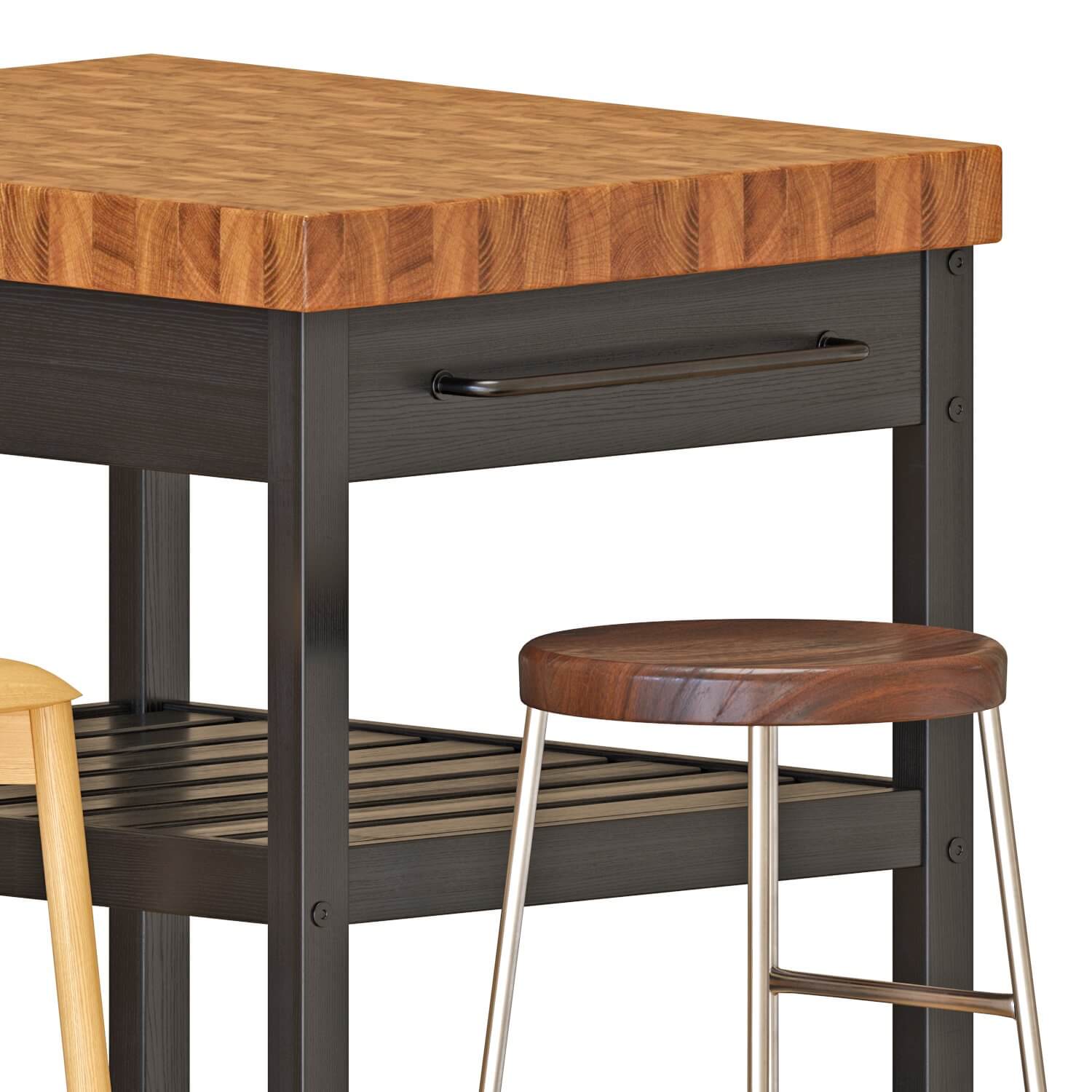 VADHOLMA Kitchen Island and Stools - 3D Model by min khant