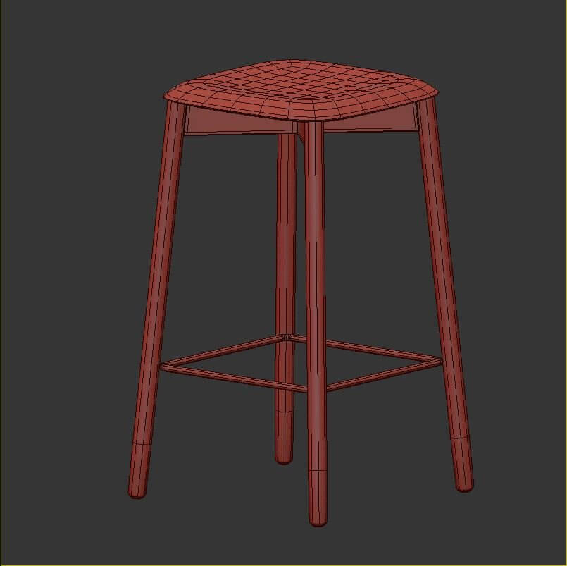 VADHOLMA Kitchen Island and Stools - 3D Model by min khant